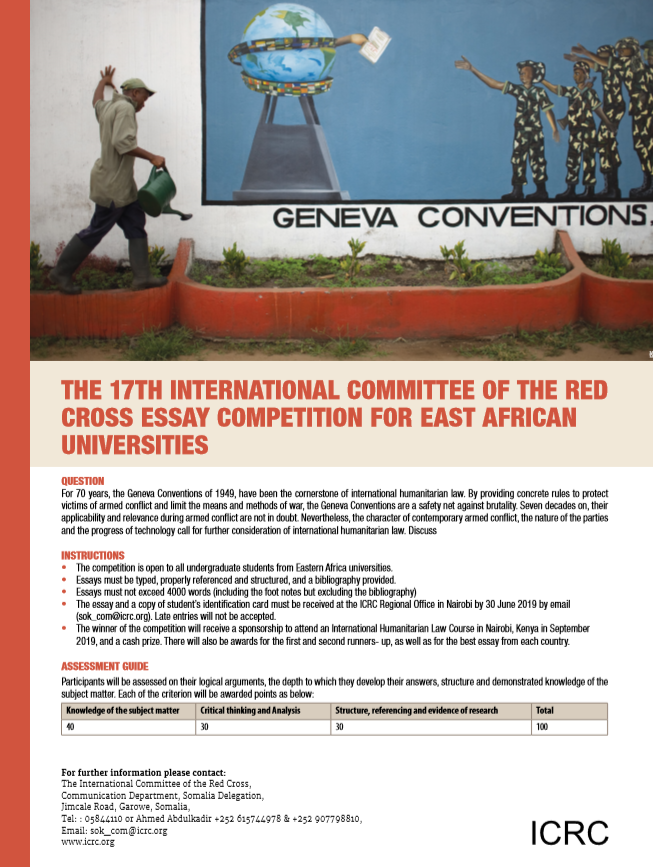 The 17th ICRC Essay Competition for East African Universities | The ...
