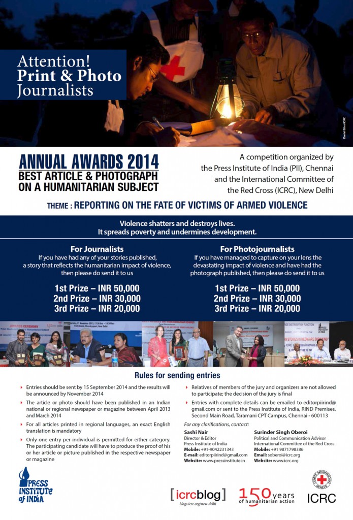 ICRC-PII announce 2014 Annual Awards for best article & photograph on a ...