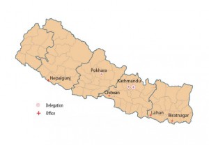 Nepal-map-icrc-office - The ICRC in New Delhi | The ICRC in New Delhi