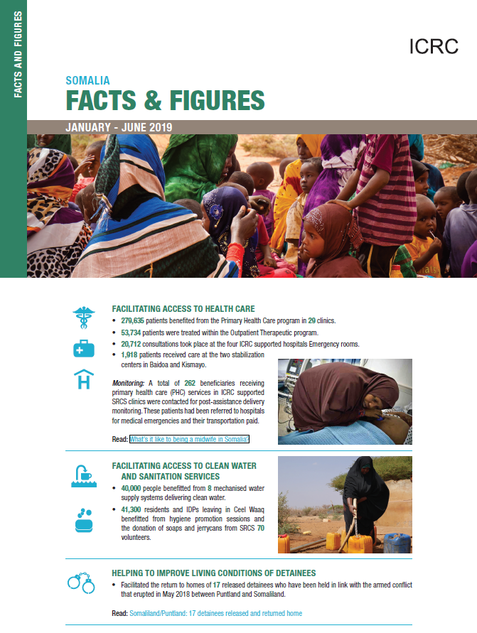 Facts and Figures - (January - June 2019) | The ICRC in Somalia